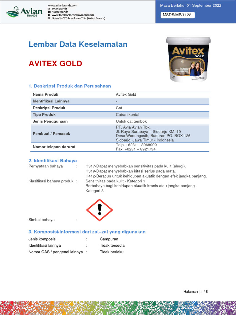 MSDS-Avitex Gold | PDF