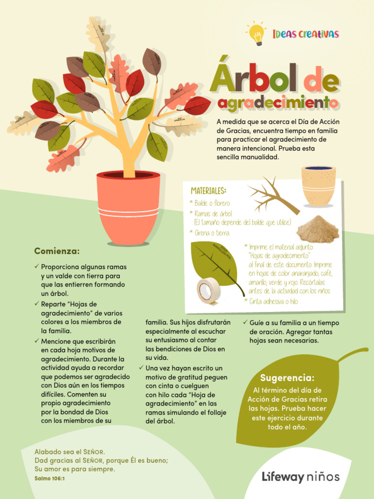 Árbol de Agradecimiento (Ideas Creativas) | PDF