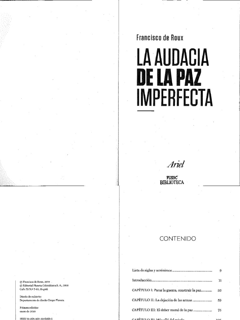 La Audacia de La Paz Imperfecta | PDF