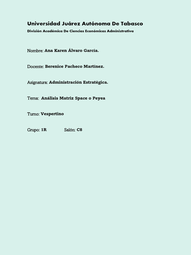 Análisis de la Matriz Peyea en Estrategia | PDF | Finanzas y dinero