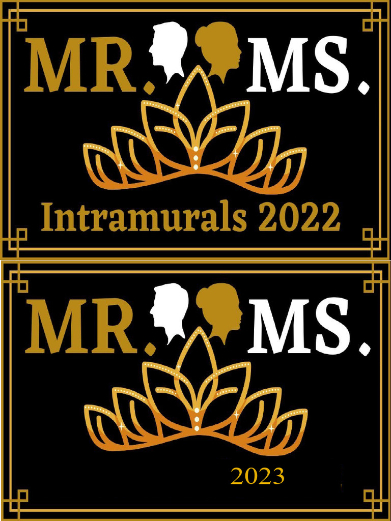 MR & MS Intrams 2023 | PDF