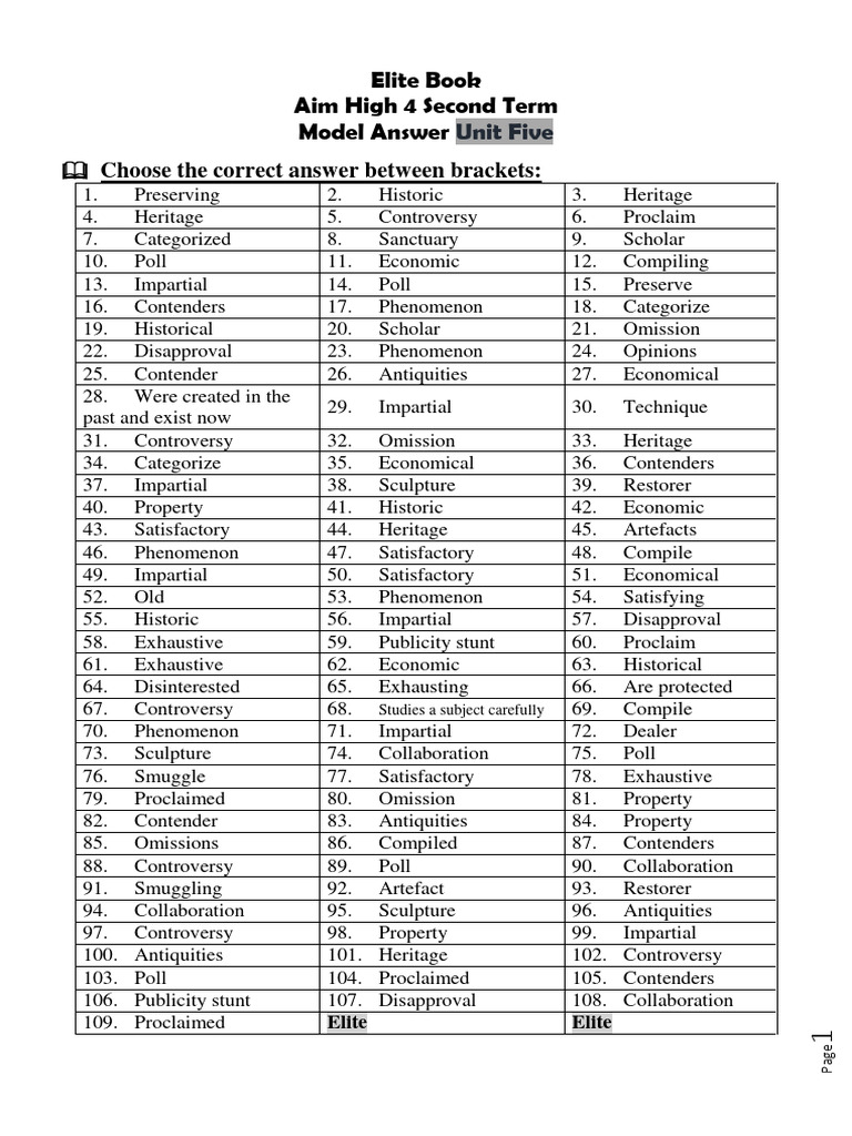 Aim High 4 Second term Model Answer.pdf · إصدار ‏١‏ | PDF