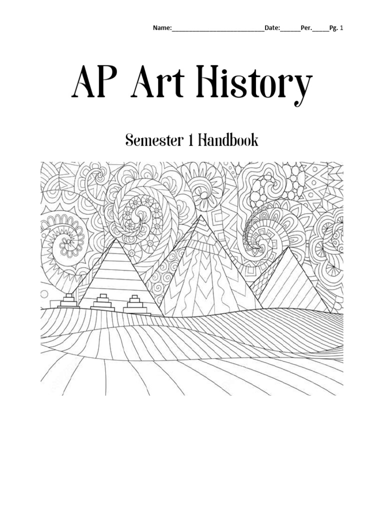 Art History - Semester 1 Handbook | PDF