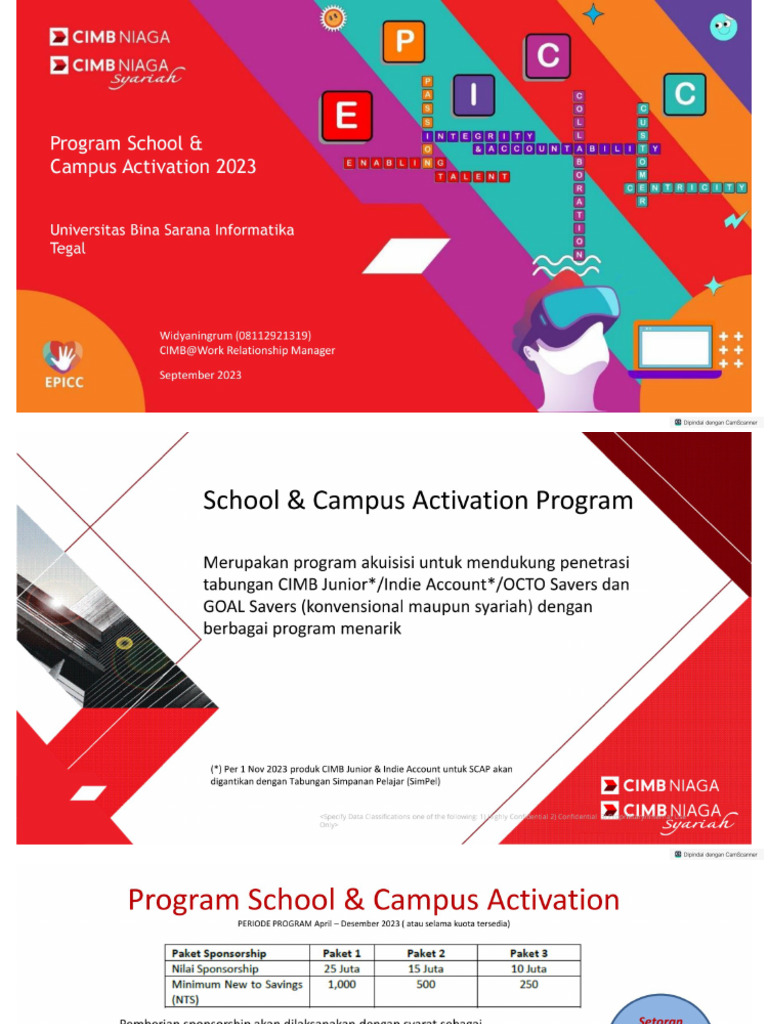 Program School & Campus Activation 2023-Sep 2023-UBSI | PDF
