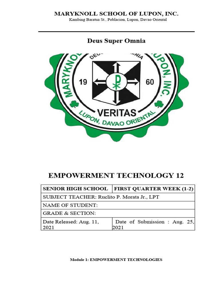 Senior High ICT Module | PDF | World Wide Web | Internet & Web