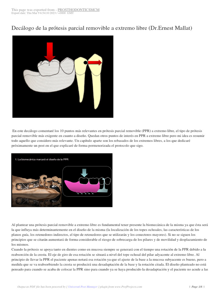 Decálogo de PPR a Extremo Libre | PDF | Dentadura postiza | Boca