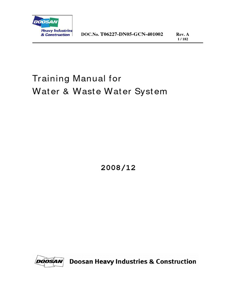 Training Manual For Water Treatment | PDF | Osmosis | Chlorine