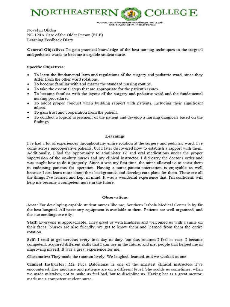 LFD Olidan | PDF | Nursing | Hospital