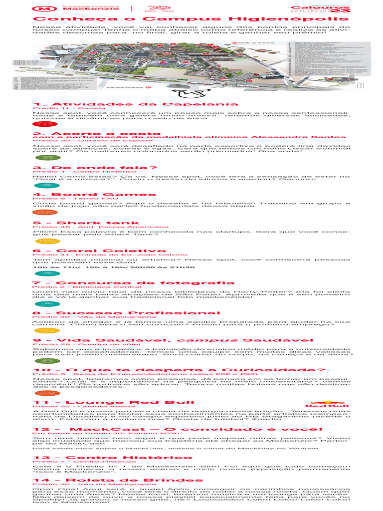 Mapa do Campus Higienópolis Mackenzie | PDF | Esportes e Recreação