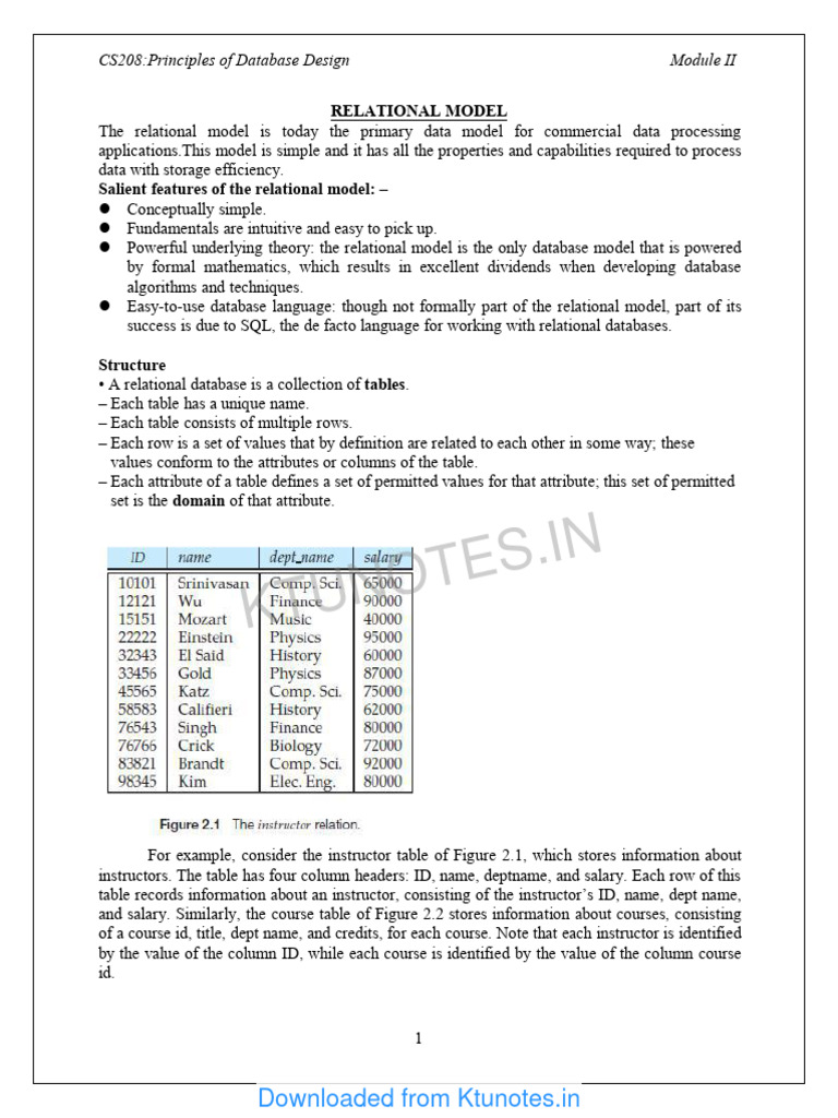 Relational Model | PDF