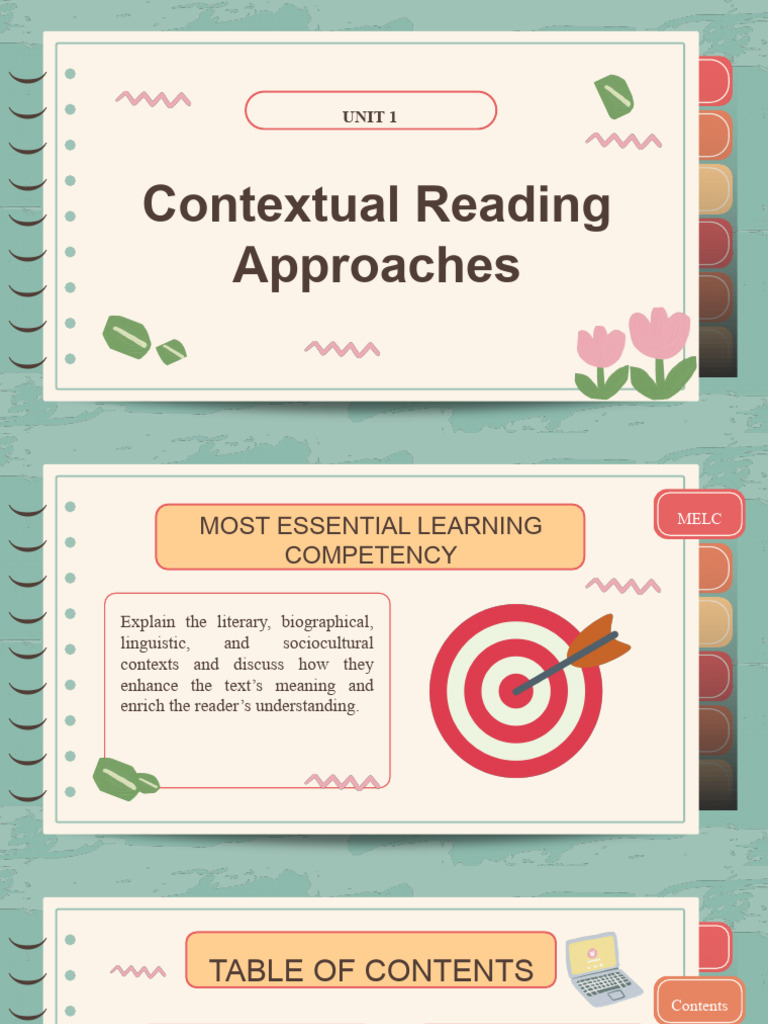 UNIT 1 Contextual Reading Approaches | PDF UNIT 1 Contextual Reading Approaches | PDF