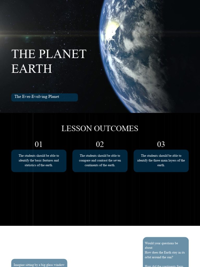 The Planet Earth Science Presentation in Dark Blue Animated Style | PDF ...