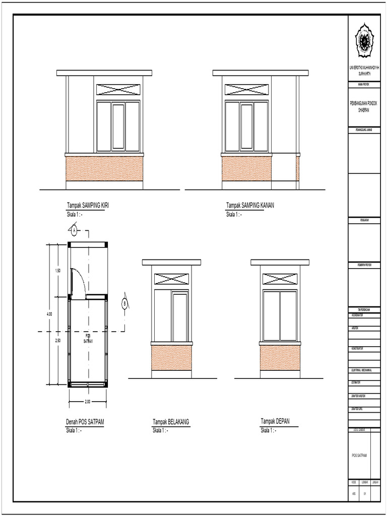 denah pos satpam | PDF