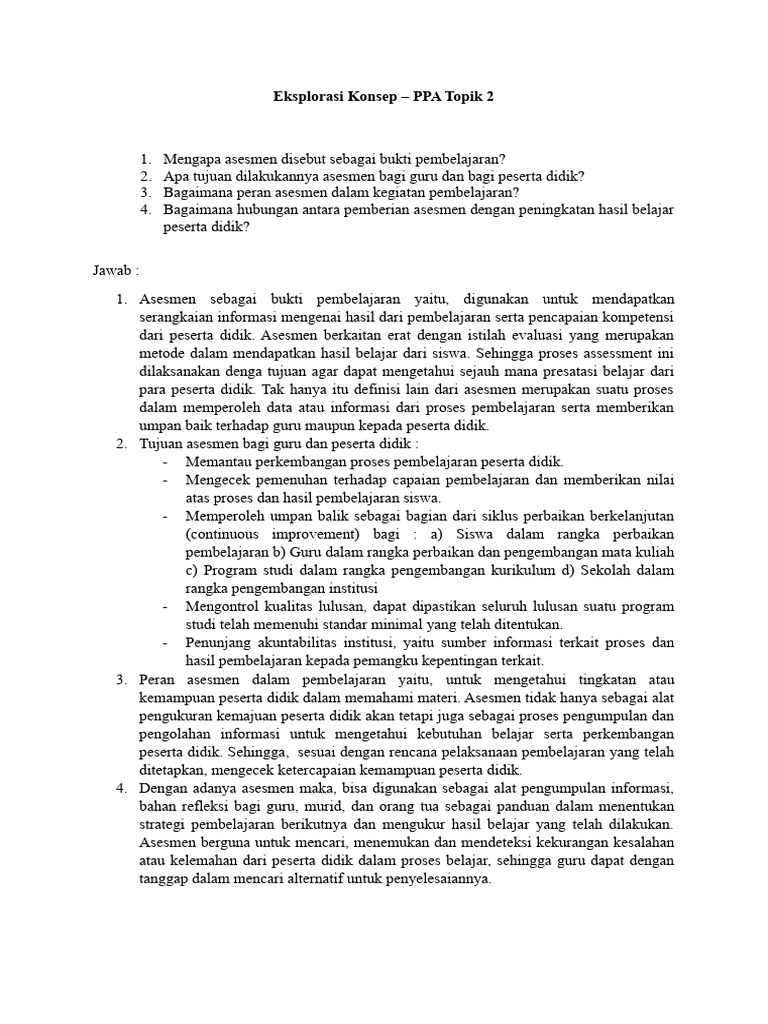 Eksplorasi Konsep T2 PPA | PDF | Karier & Perkembangan | Bisnis