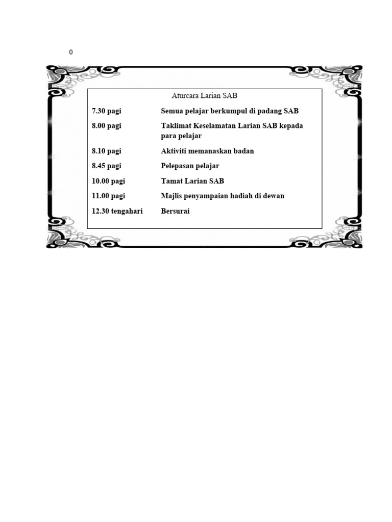 Aturcara Larian Merentas Desa | PDF