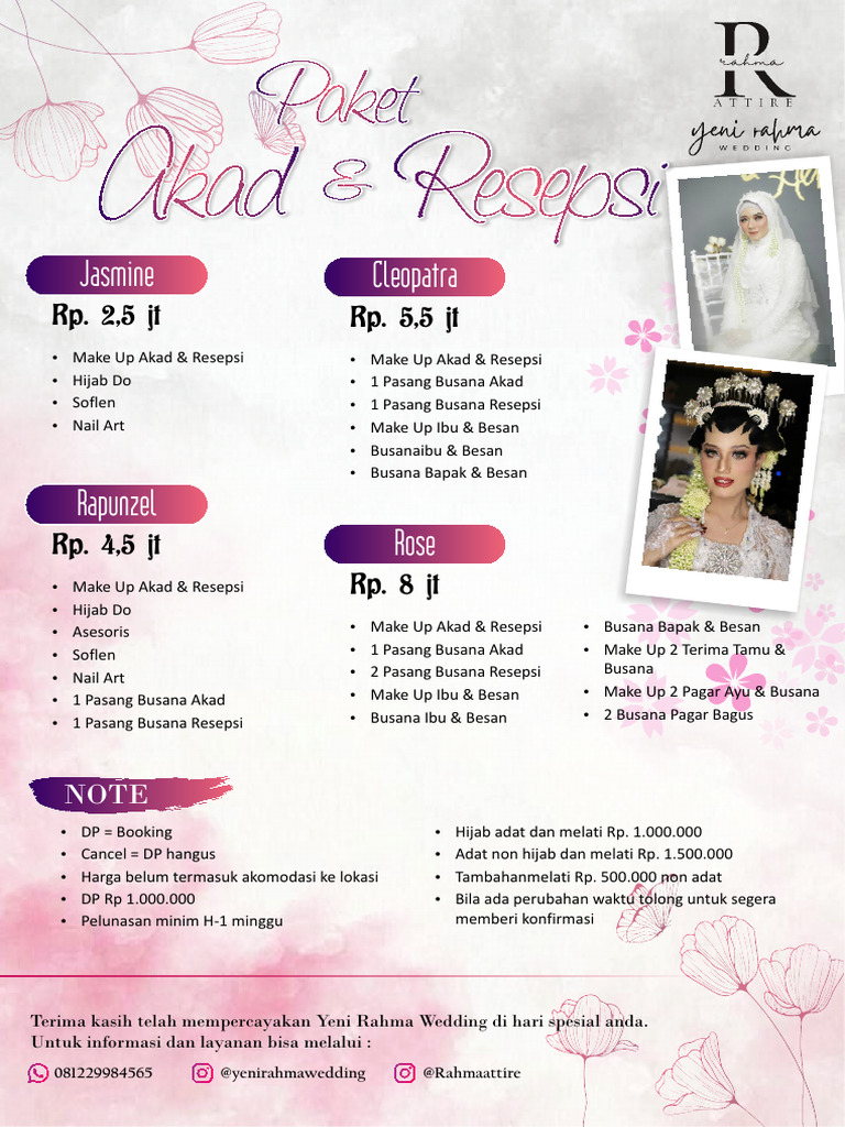 Paket Akad Dan Resepsi | PDF