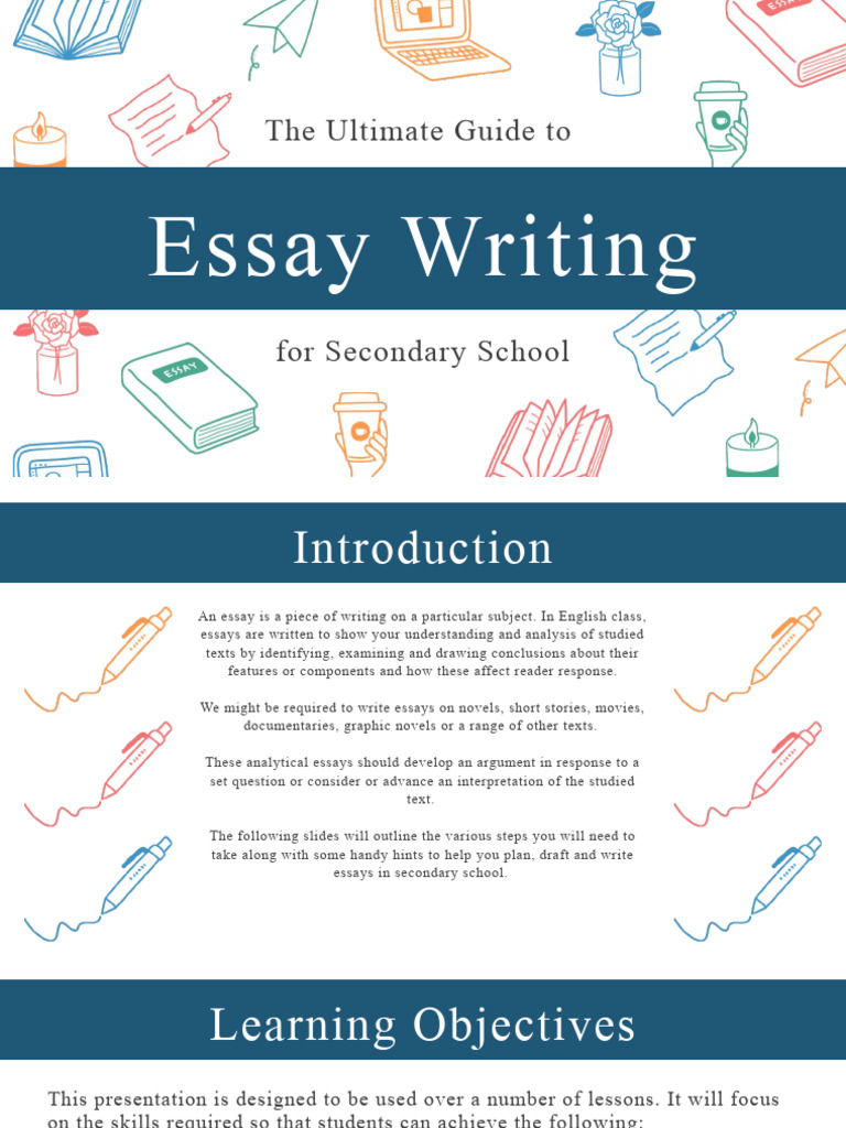 Blue White English Literature Essay Planning and Writing Structure ...