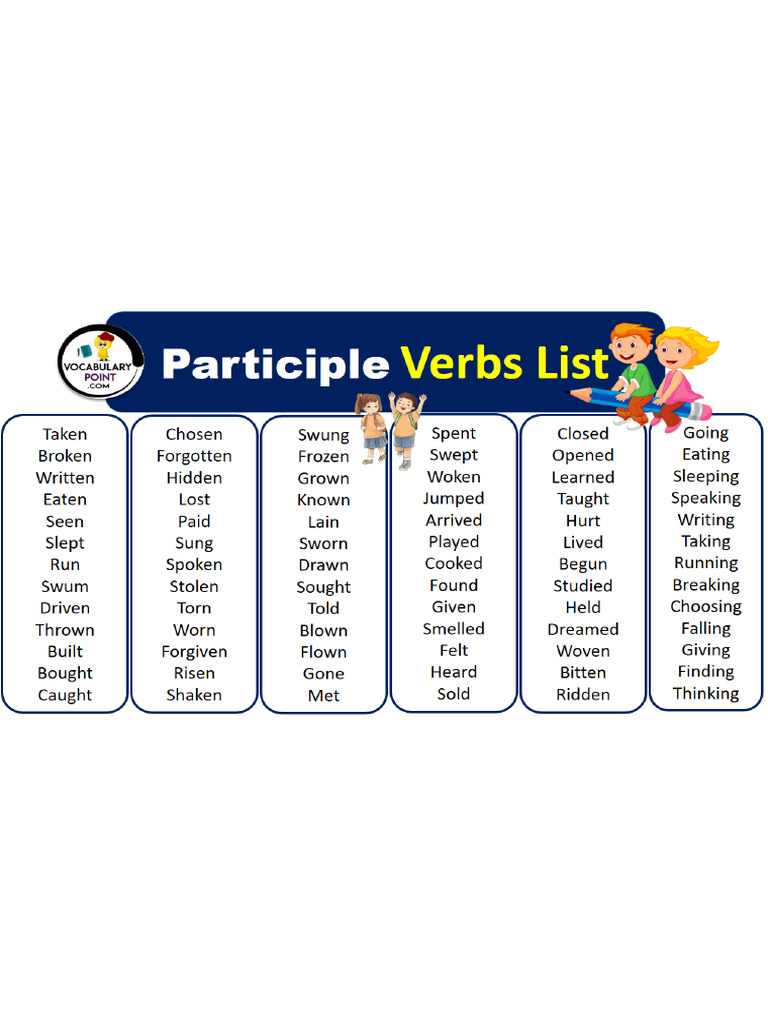 Participle Verbs List | PDF