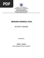 Sample School Level Activity Design Template | PDF | Meal | Lunch