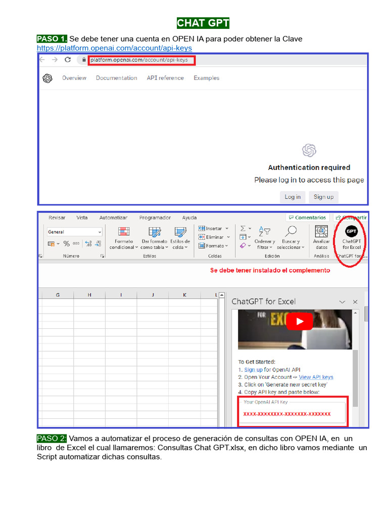 Chat GPT-Para Excel | PDF | Programación de computadoras | Tecnologías ...