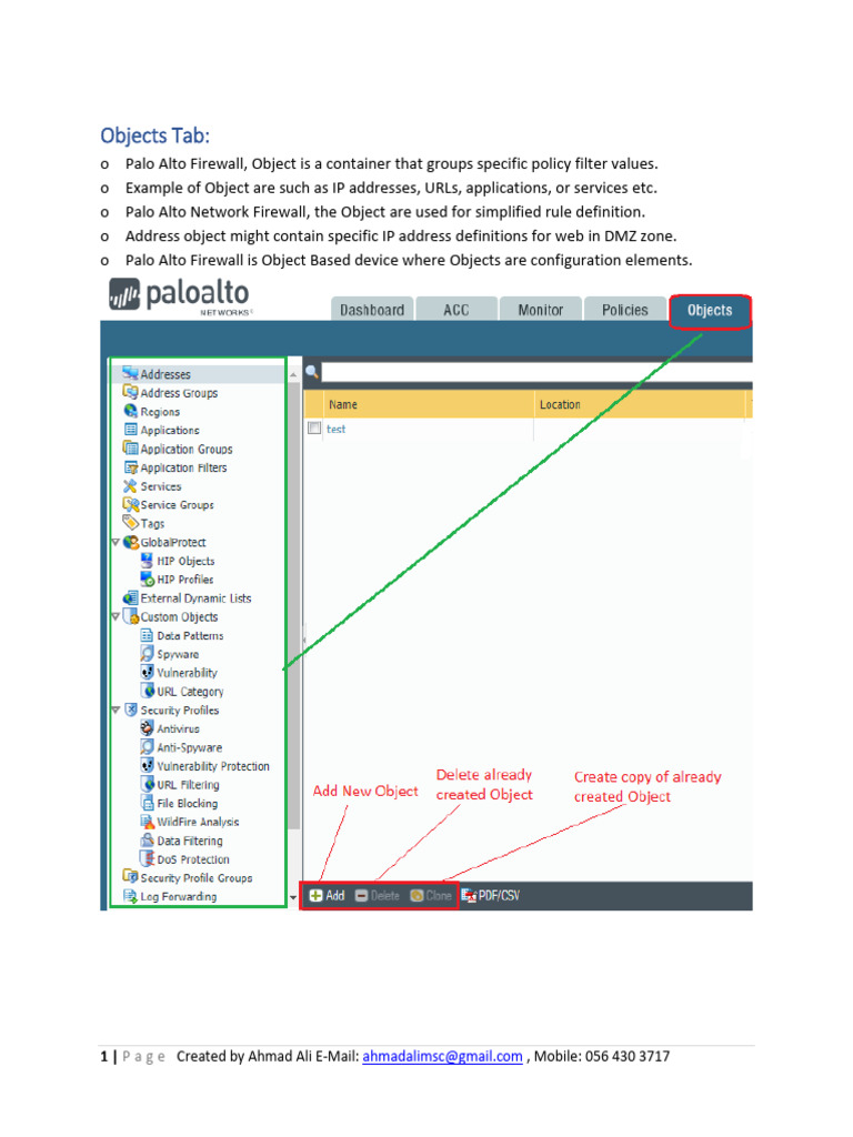 60-Objects Tab | PDF | Ip Address | Port (Computer Networking)