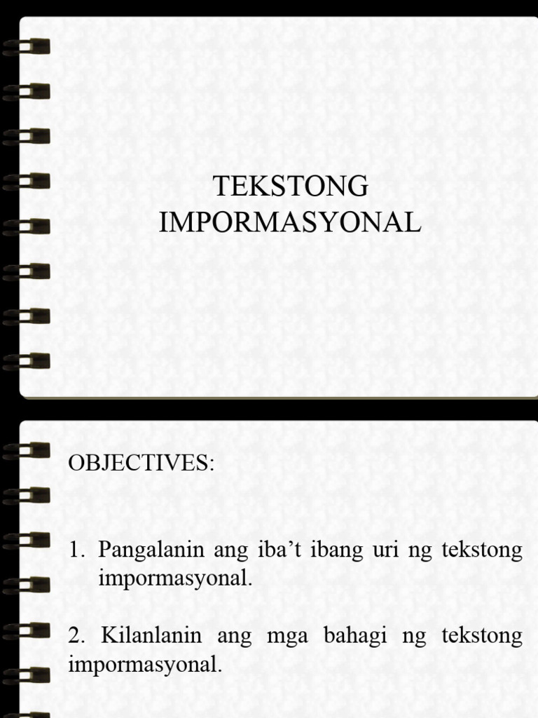 Tekstong Impormasyonal | PDF
