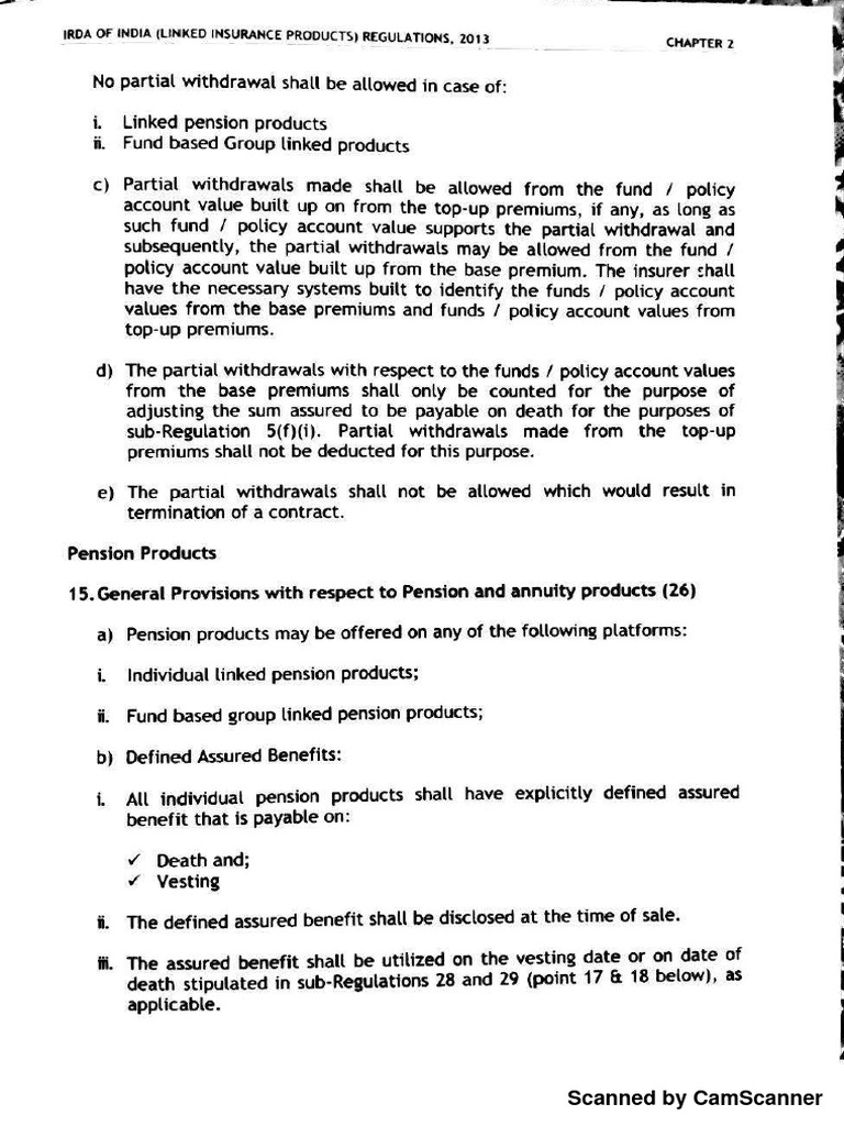 IC 83 Regulations on Pension Products | PDF