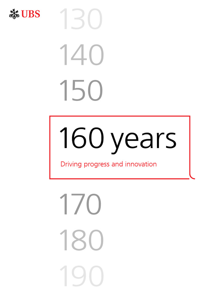 160 Years Driving Progress And Innovation Pdf Ubs Economies