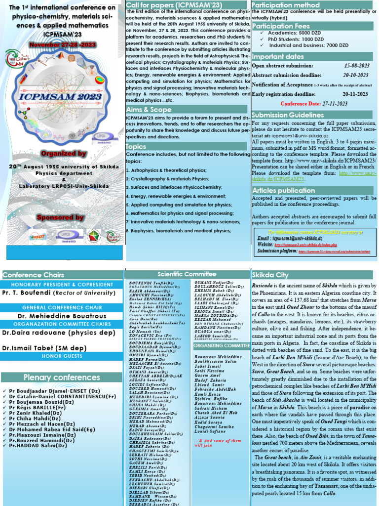 Depliant Aout2023 9 | PDF | Physics | Physical Sciences