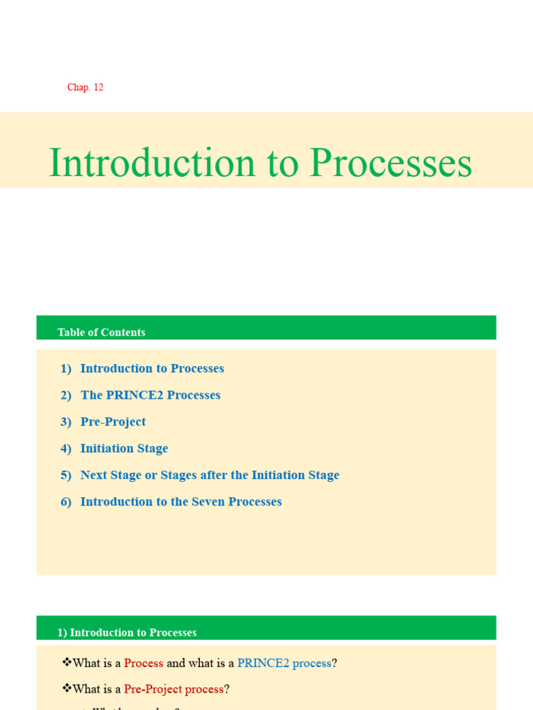 Chap. 12 Introduction To Processes | PDF