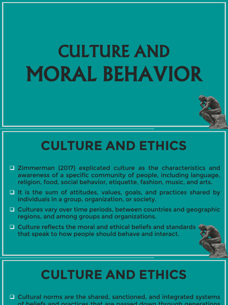 Culture and Moral Behavior | PDF | Morality | Behavioural Sciences