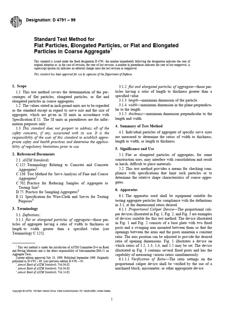 Astm D 4791 | Download Free PDF | Length | Mass