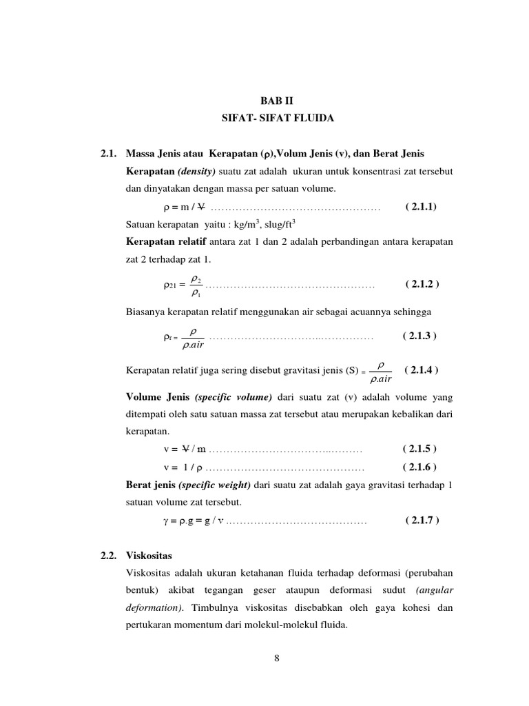 Pertemuan 2 Mekanika Fluida 1 | PDF