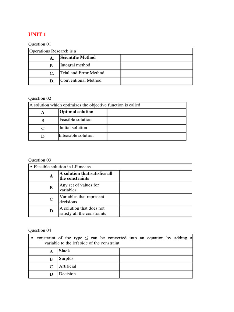 Operation research question bank-1 (1) | PDF | Linear Programming ...