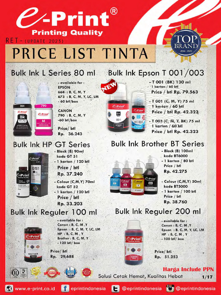 Pricelist Gabungan - Harga Retail (2) - 1 | PDF
