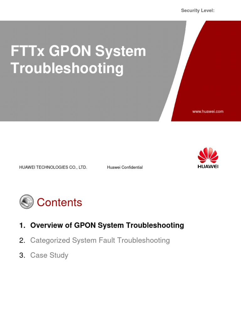 6.FTTx GPON System Troubleshooting | PDF | Troubleshooting | Internet Protocols