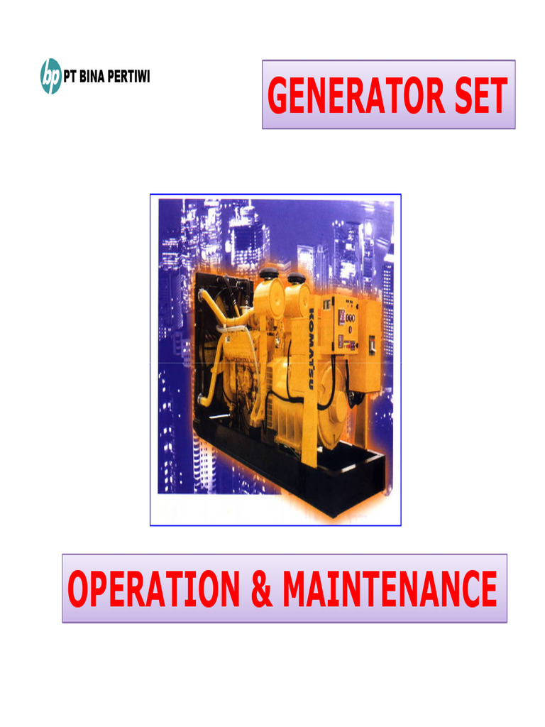 Handout OMM Genset | PDF