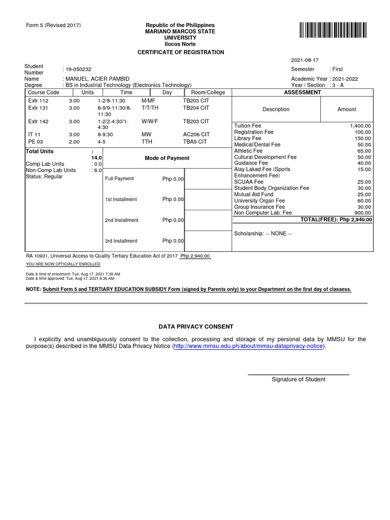 Form 5 19 050232 | PDF