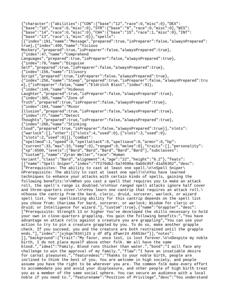 Zyran Weller | PDF | Dungeons & Dragons | Gary Gygax Games