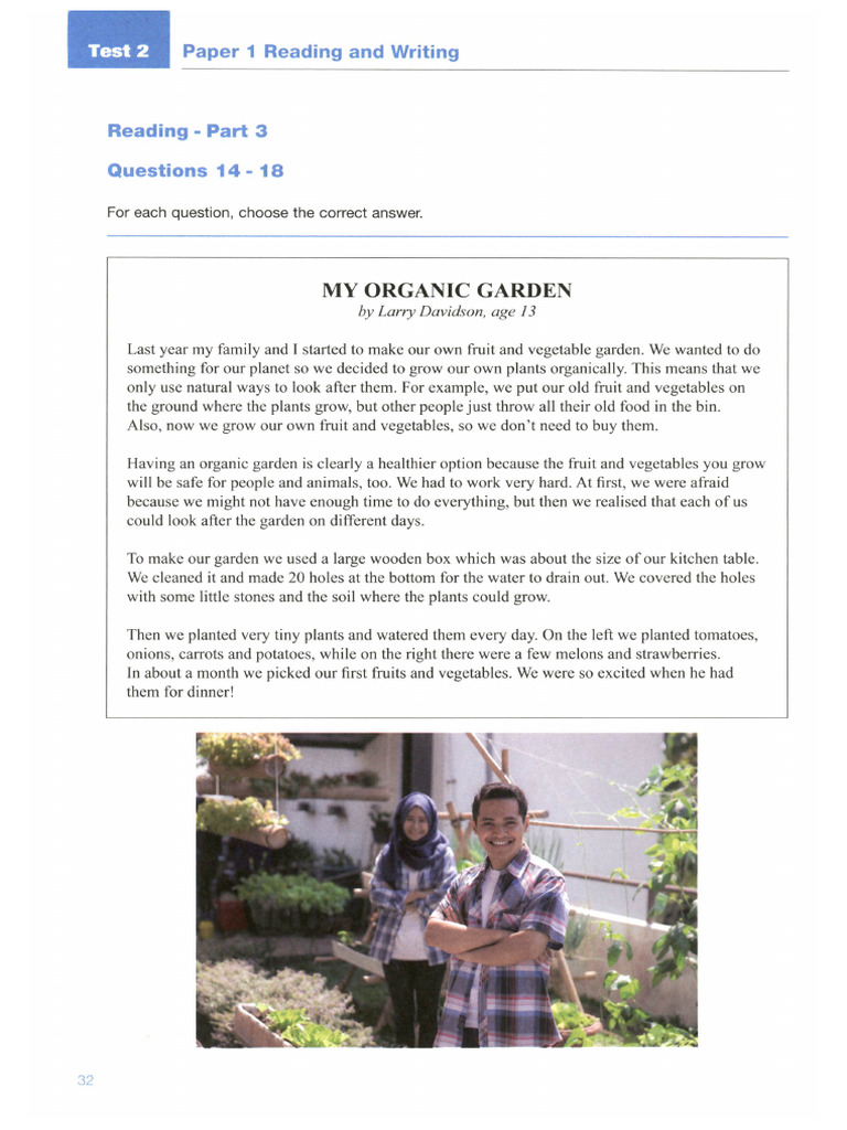 KET - Test 2 - Ready For A2 Key For Schools 8 Test | PDF