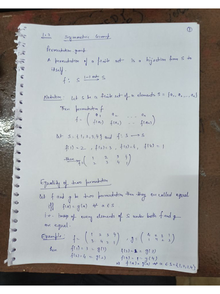 Symmetric Group Pdf