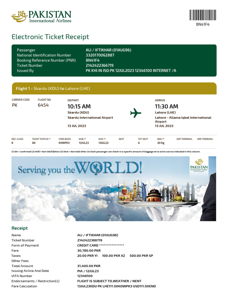 Ticket | PDF | Baggage | Airlines