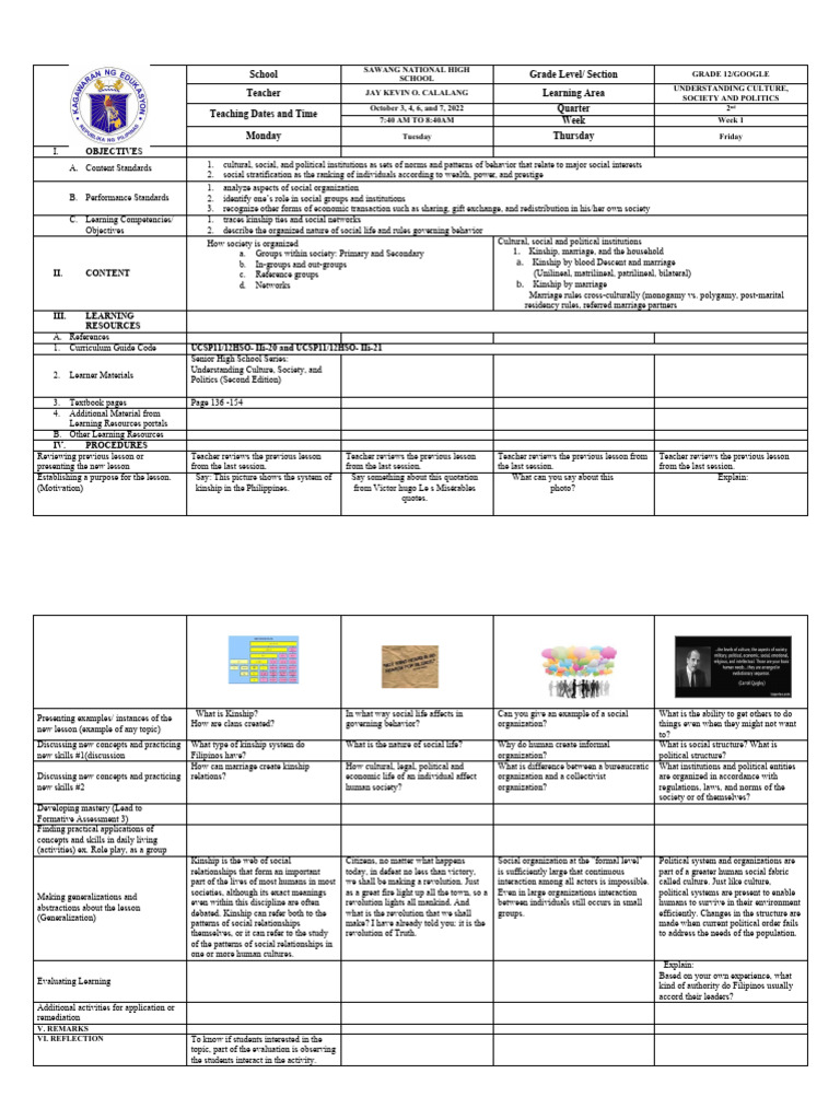 Q2 Week 1 UCSP DLL | PDF