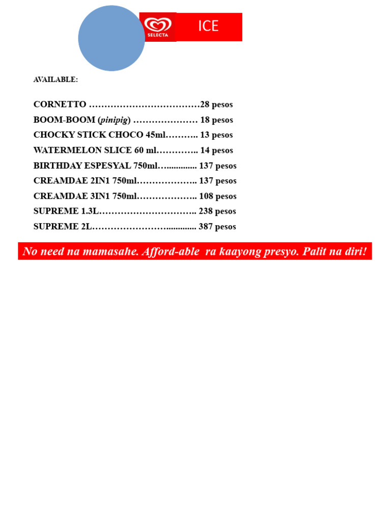 selecta ice cream signage | PDF