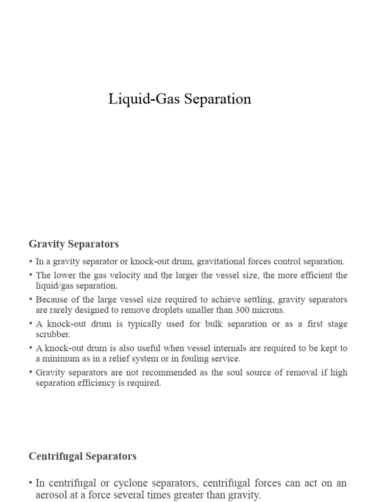 Liquid Gas Separation | PDF | Aerosol | Mechanical Engineering
