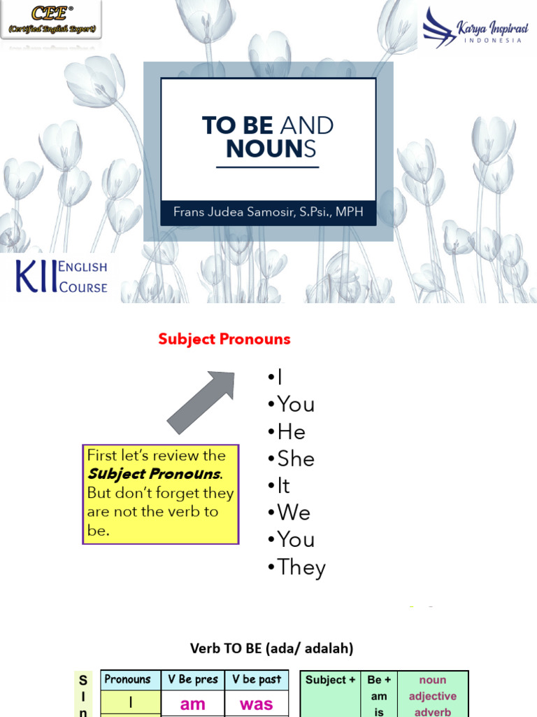 CEC - 2. Nouns and To Be | PDF | Noun | Verb