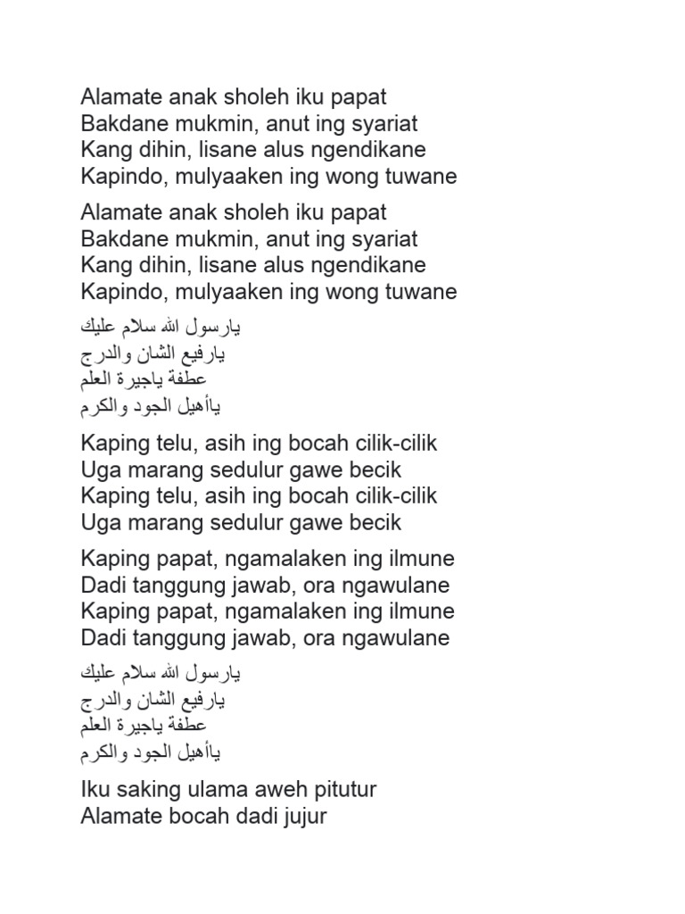 Ciri-Ciri Anak Sholeh dalam Syariat | PDF | Kesehatan Holistik