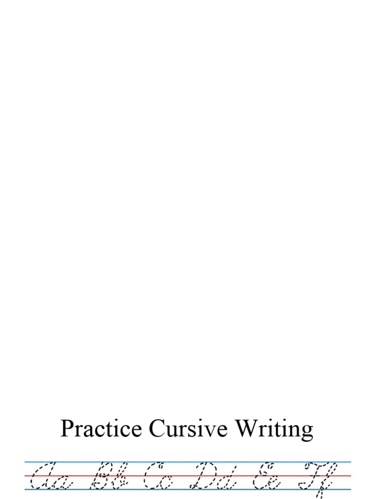Practice Cursive Writing | PDF