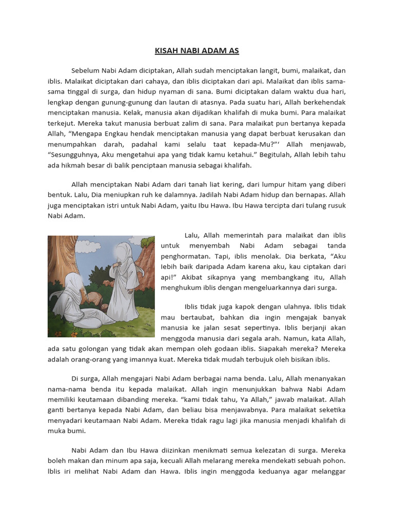 Kisah Nabi Adam As | PDF