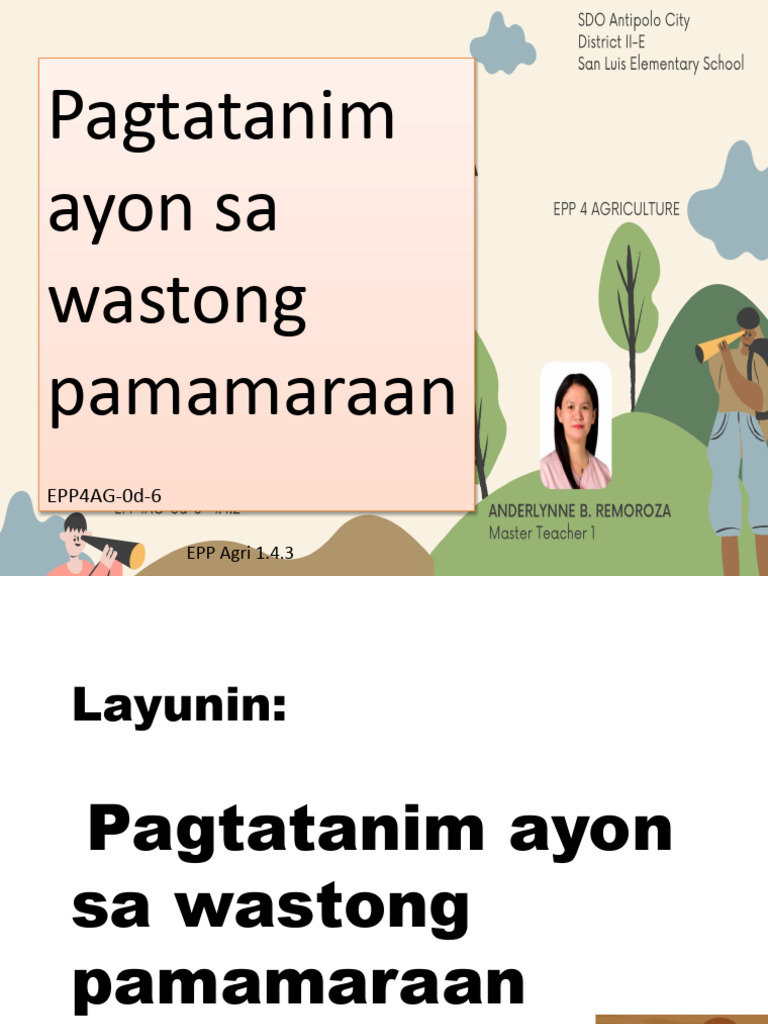 Week 5 EPP 4 Agri Wastong Paraan NG Pagtatanim | PDF